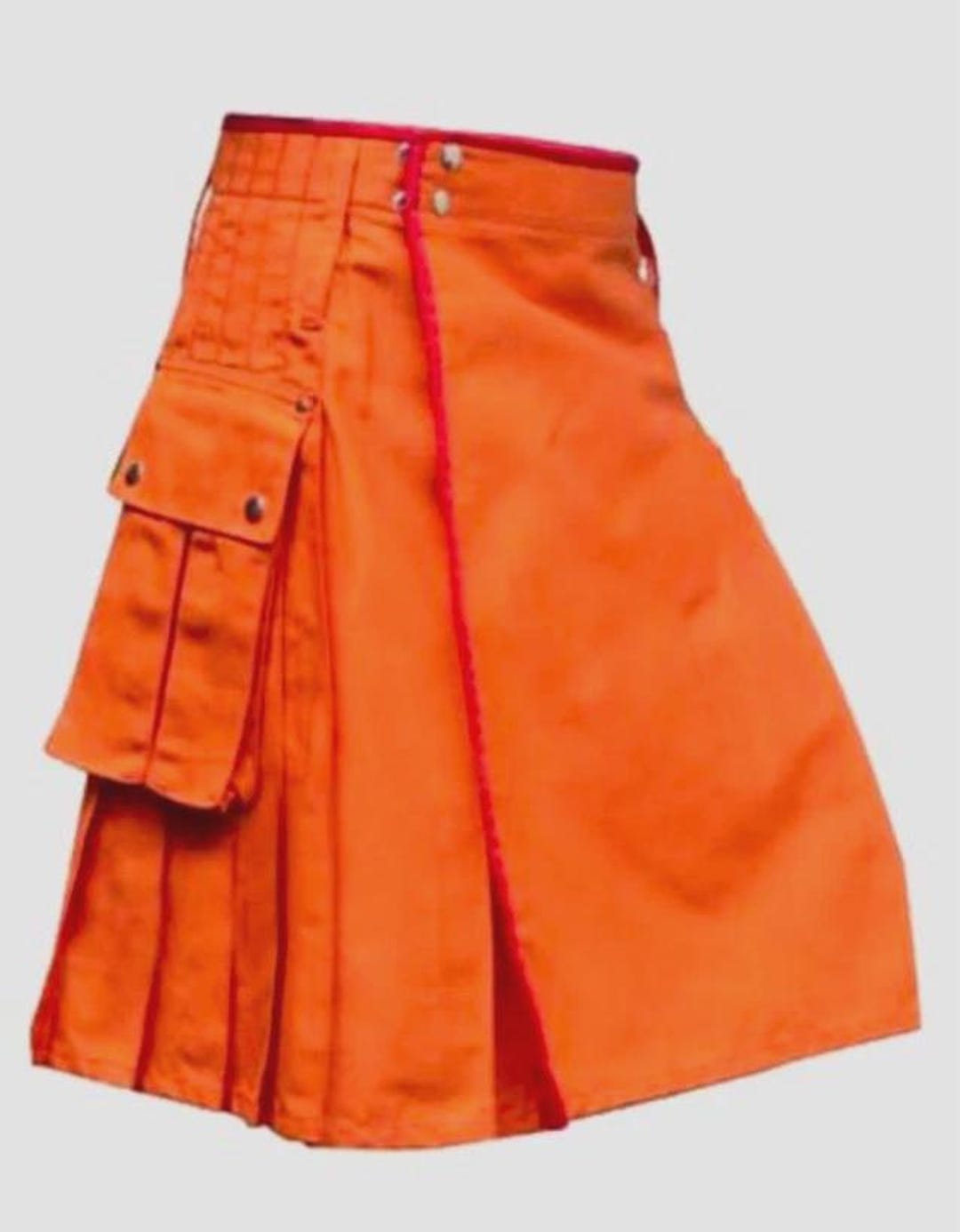 Scottish Premium Orange Utility Kilt for Men’s Made to Order - Etsy