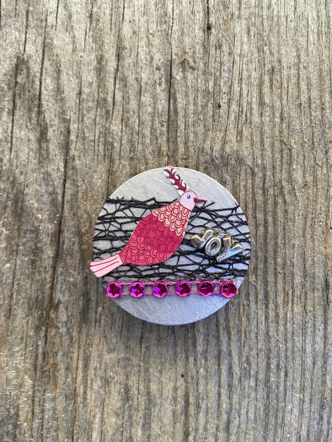 Joy Bird Wooden Magnet - Etsy