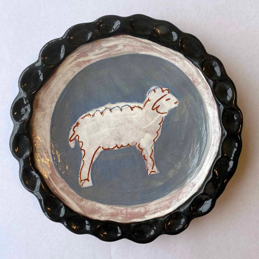 Handmade Ceramic Sheep Plate - Etsy