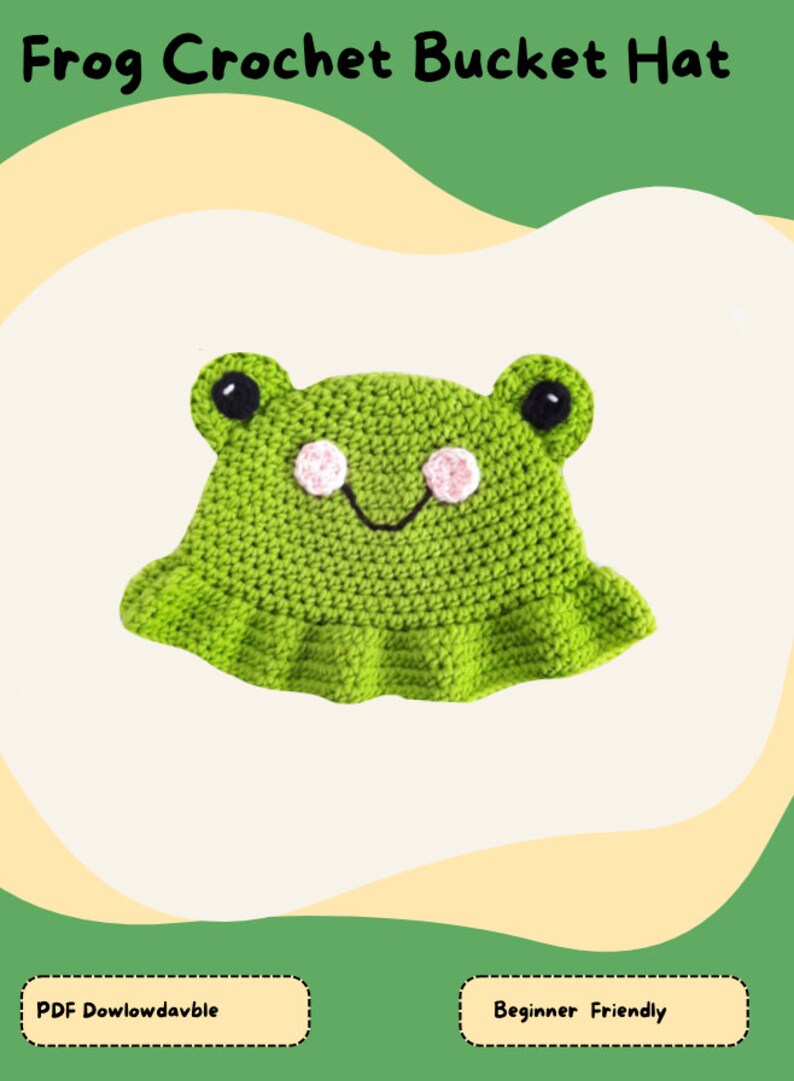 Crochet Frog Bucket Hat Pattern - Written Instructions! - Etsy