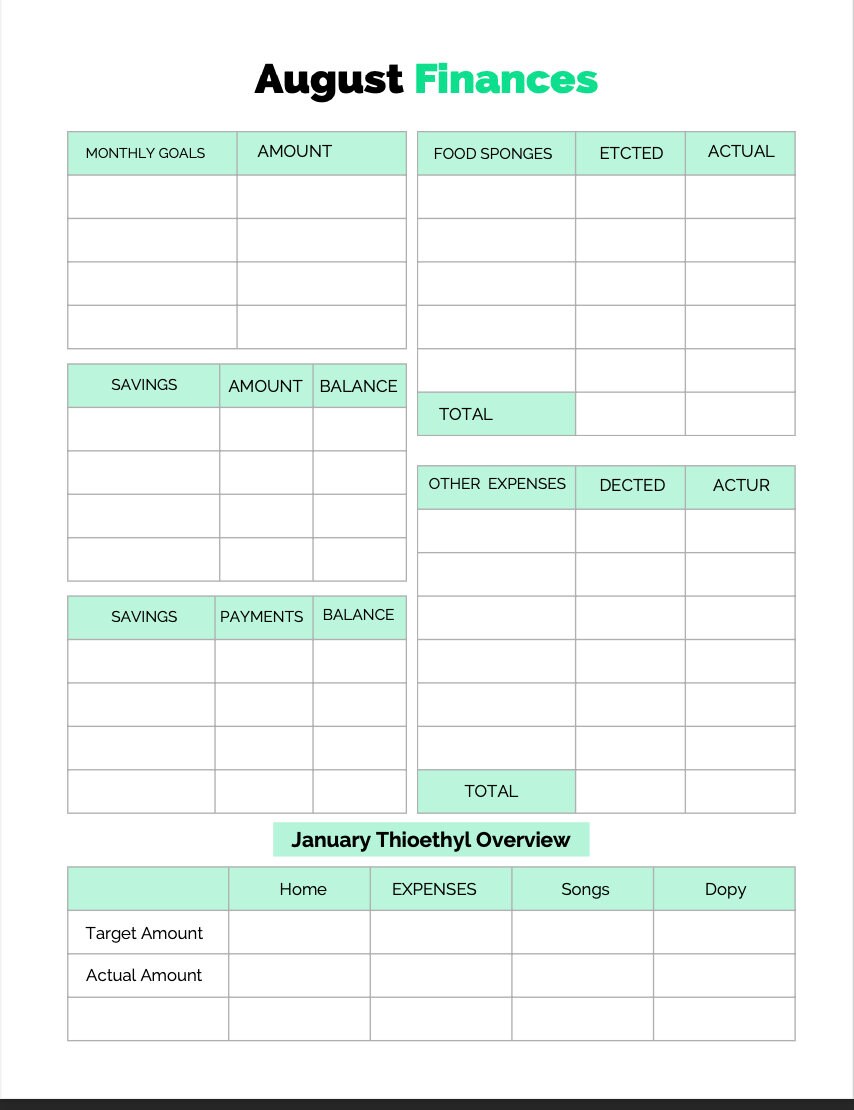 Track Your Finances Planner - Etsy