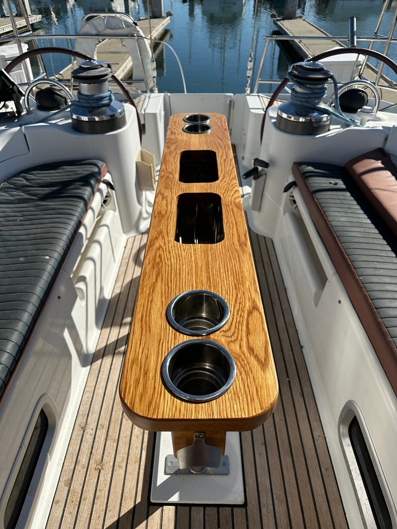 Sailboat Cockpit Table - White Oak & Teak - Etsy