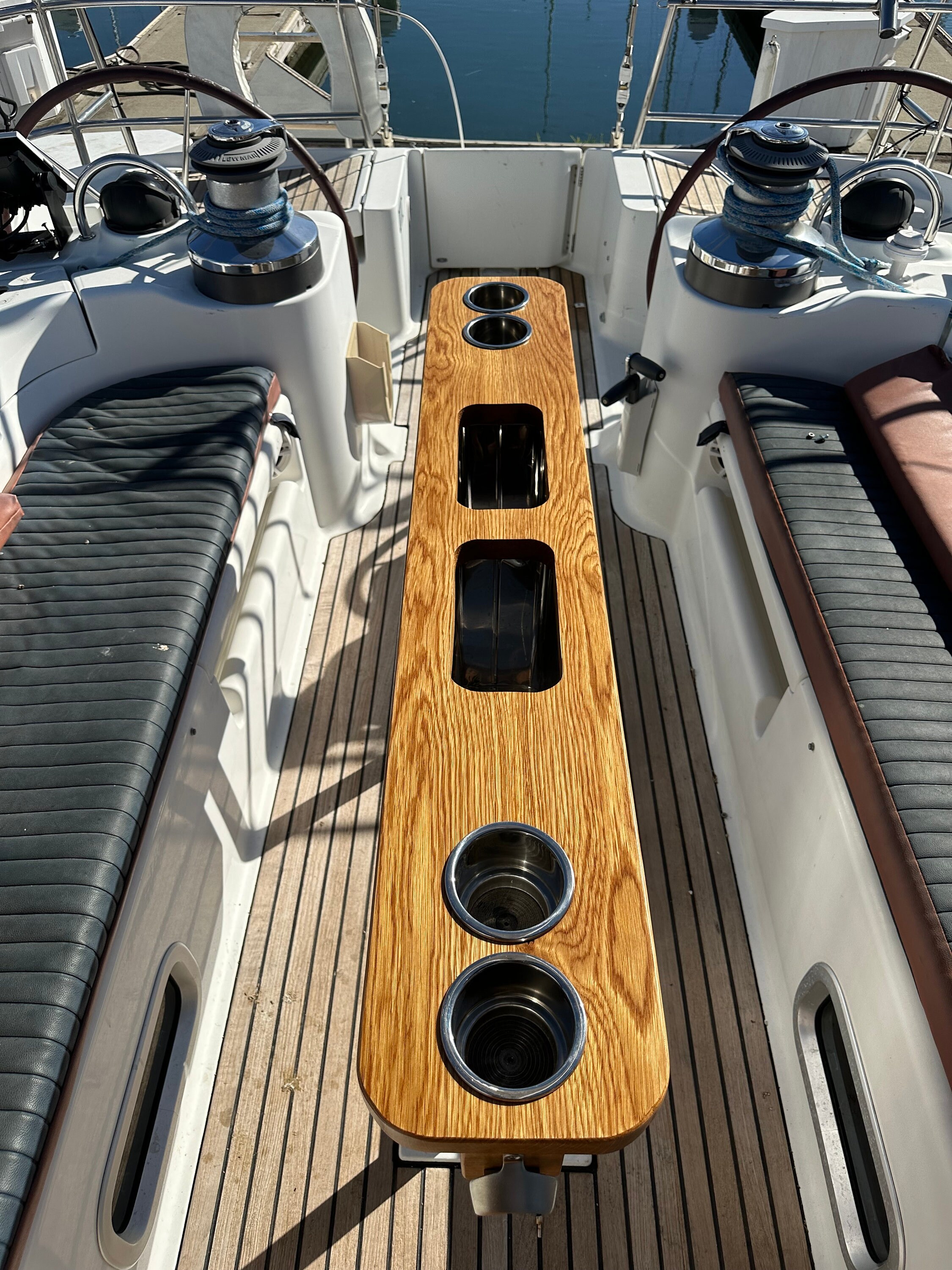 Sailboat Cockpit Table - White Oak & Teak - Etsy