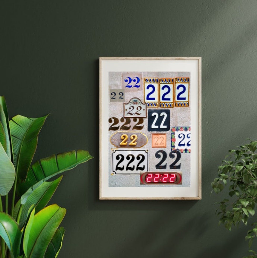 Angel Numbers 222 Art Print / Digital File Print at Home / Colourful ...