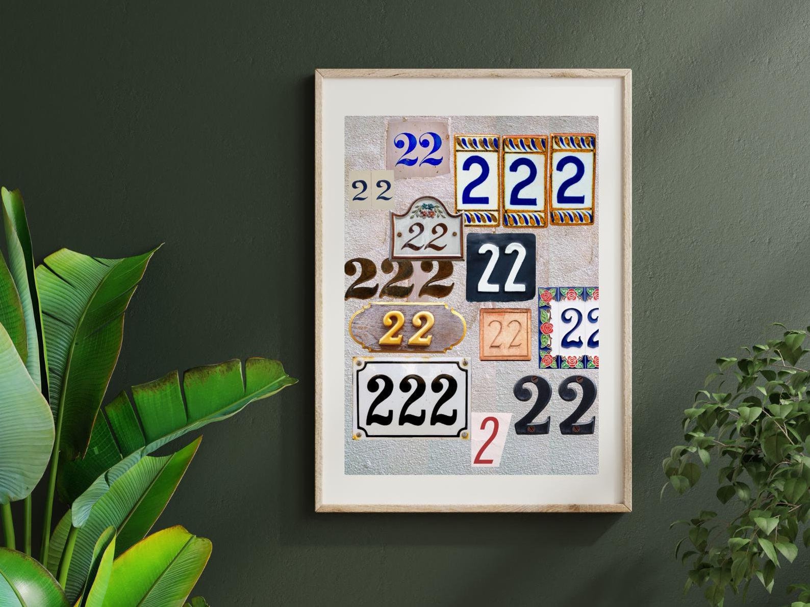 Angel Number 222 Collage Art Print, Lucky Numbers (digital Download) - Etsy