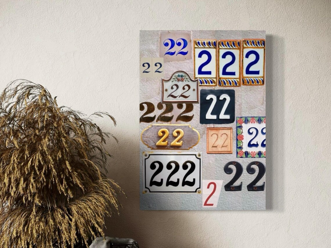 Angel Number 222 Collage Art Print, Lucky Numbers (digital Download) - Etsy
