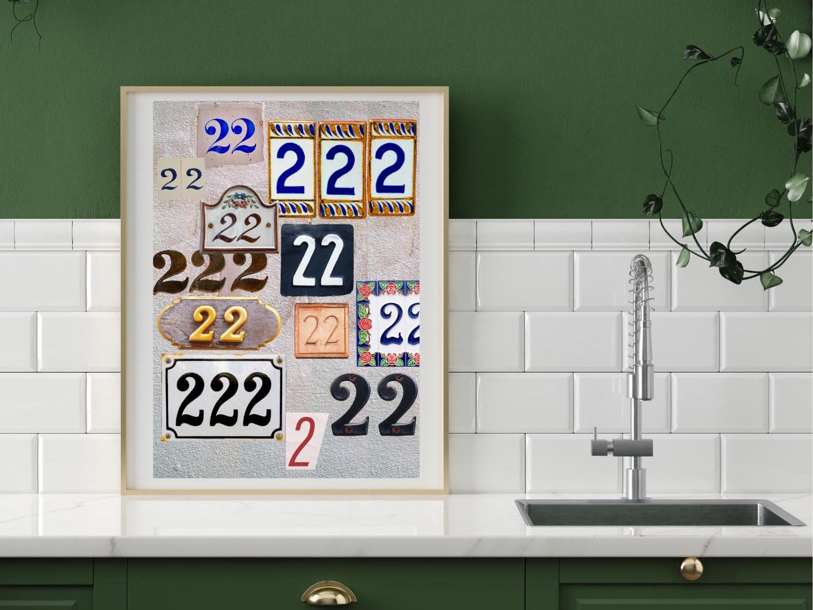 Angel Number 222 Collage Art Print, Lucky Numbers (digital Download) - Etsy