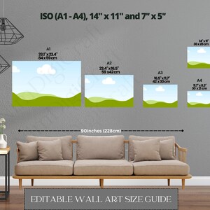 Wall Art Size Guide, Wall Display Guide, Frame Aspect Ratio, Two Sets ...