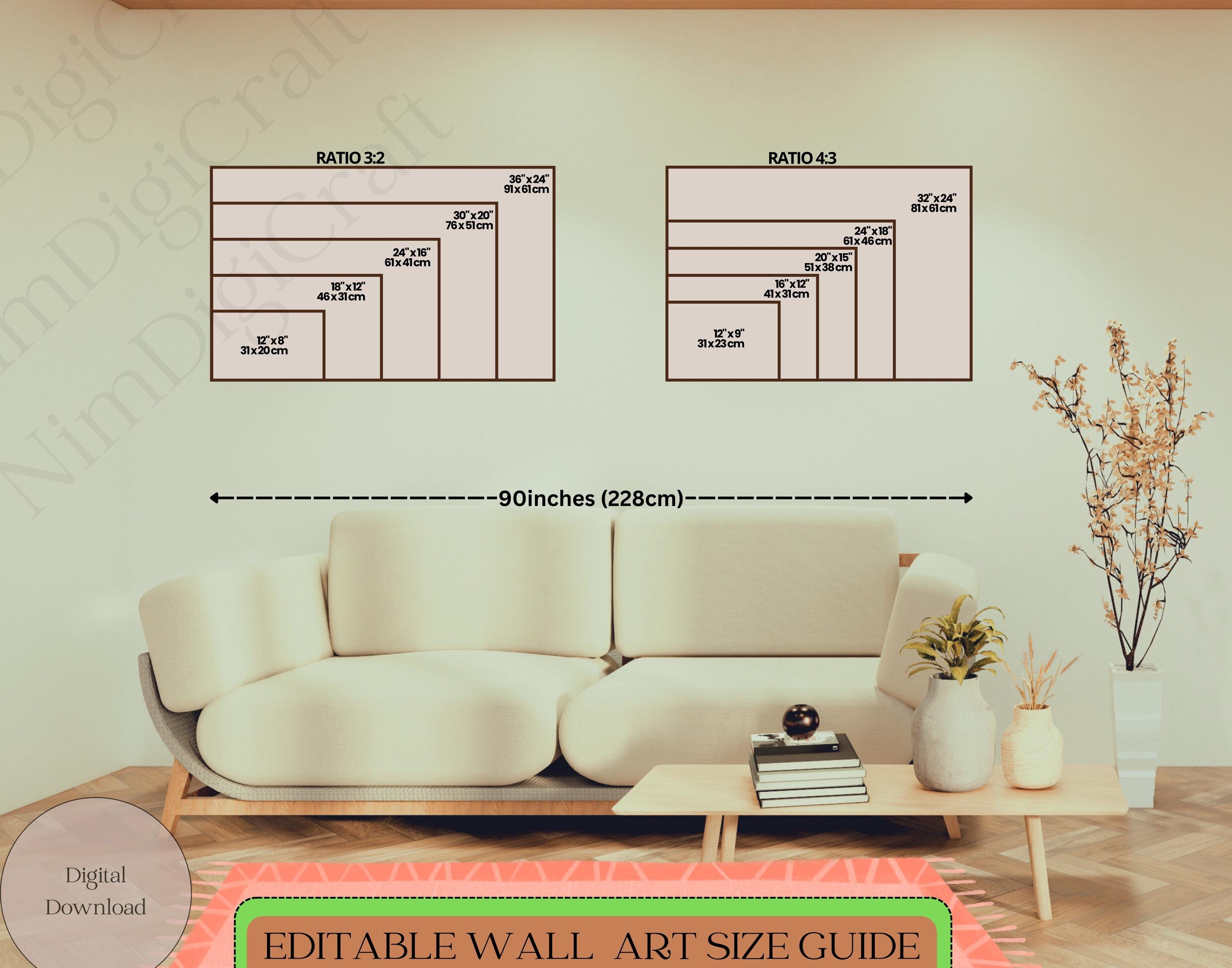 Wall Art Size Guide, Wall Display Guide, Frame Aspect Ratio, Print Size ...