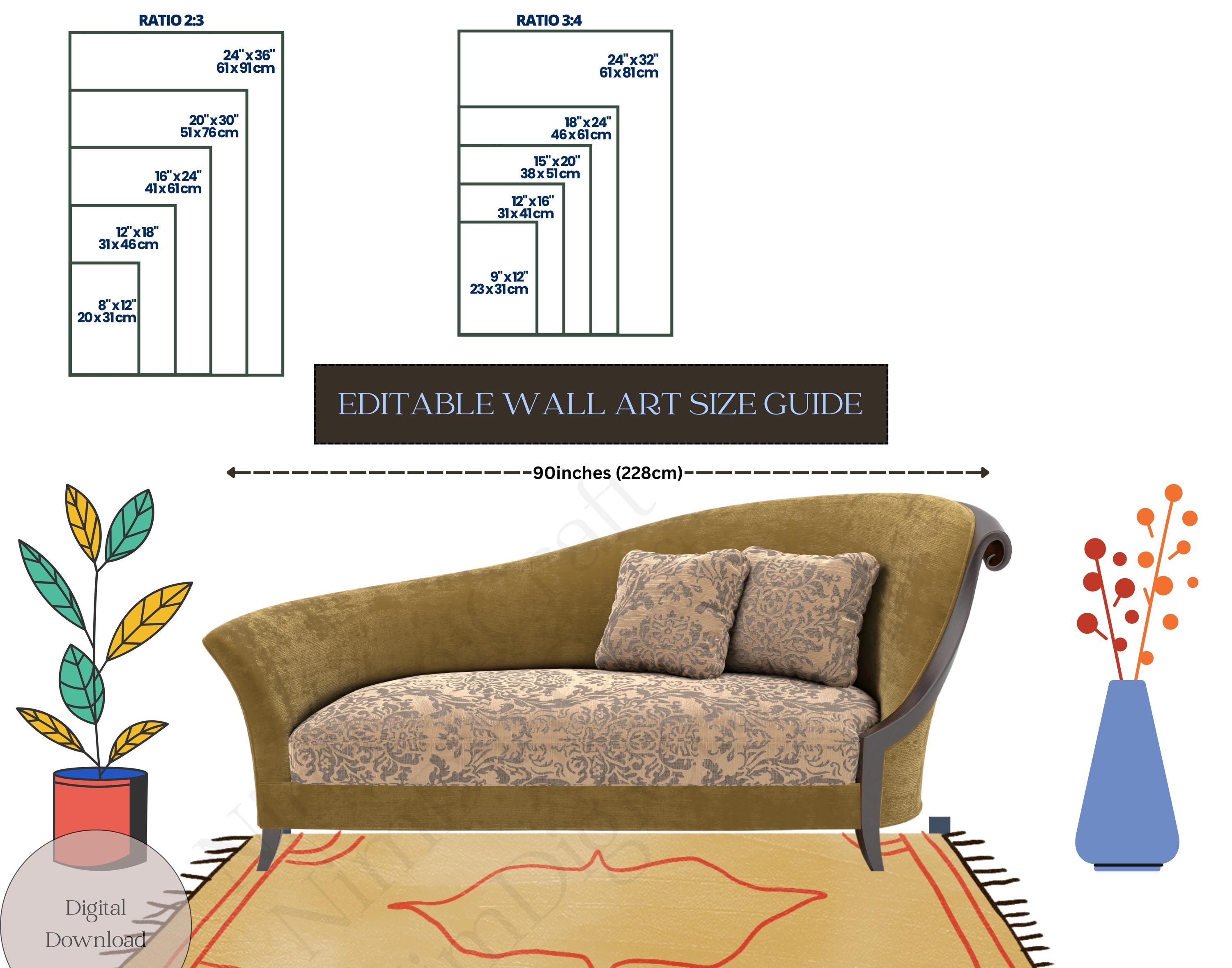 Wall Art Size Guide, Wall Display Guide, Frame Aspect Ratio, Print Size ...