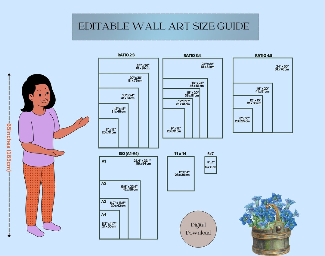 Wall Art Size Guide, Wall Display Guide, Frame Aspect Ratio, Print Size ...