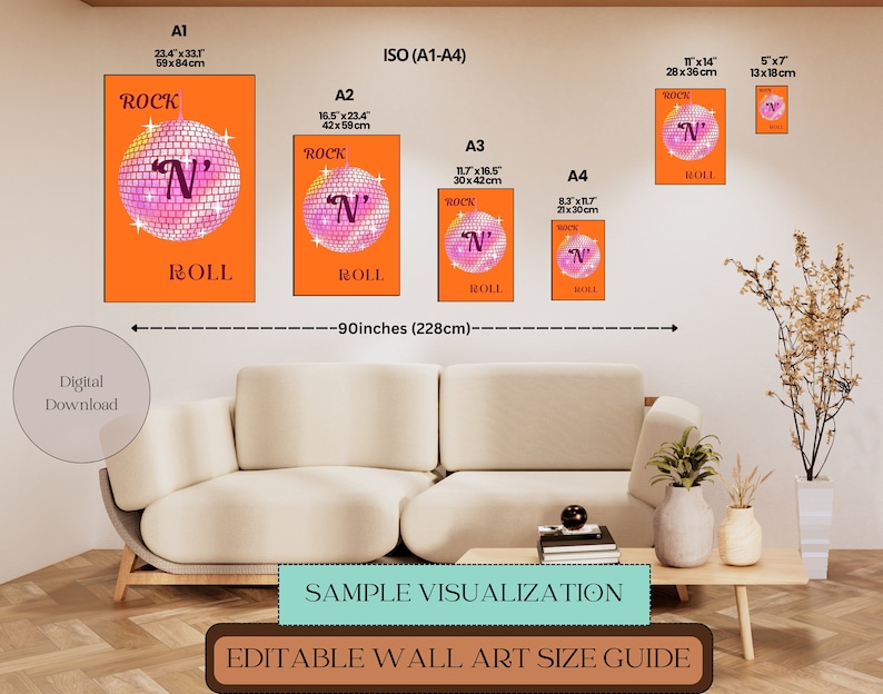 Wall Art Size Guide, Wall Display Guide, Frame Aspect Ratio, Print Size ...