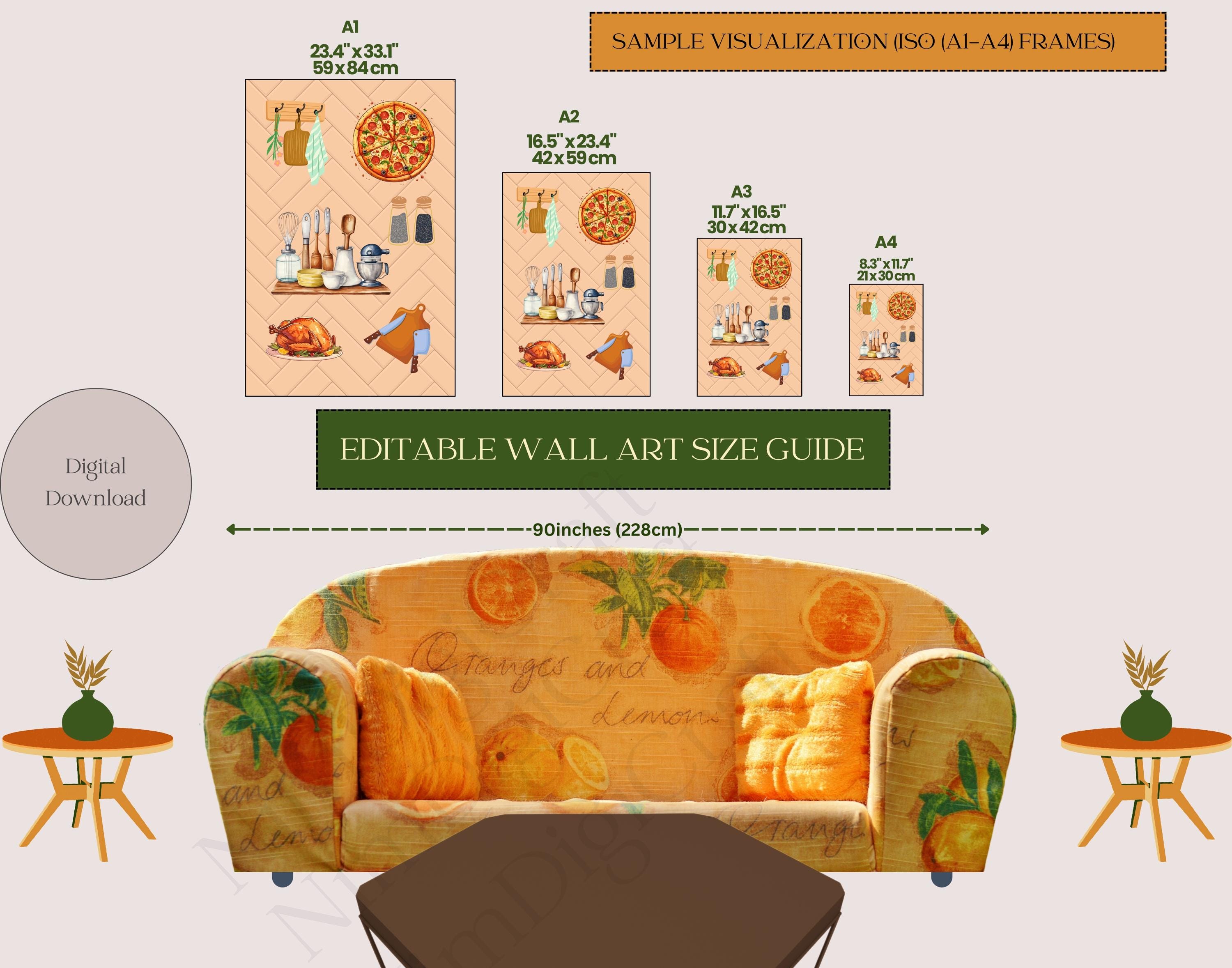 Wall Art Size Guide, Wall Display Guide, Frame Aspect Ratio, Print Size ...