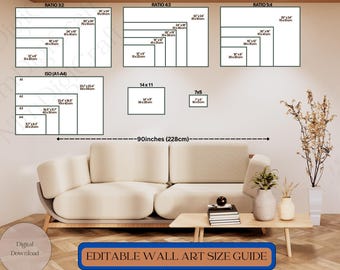 Wall Art Size Guide, Wall Display Guide, Frame Aspect Ratio, Print Size ...