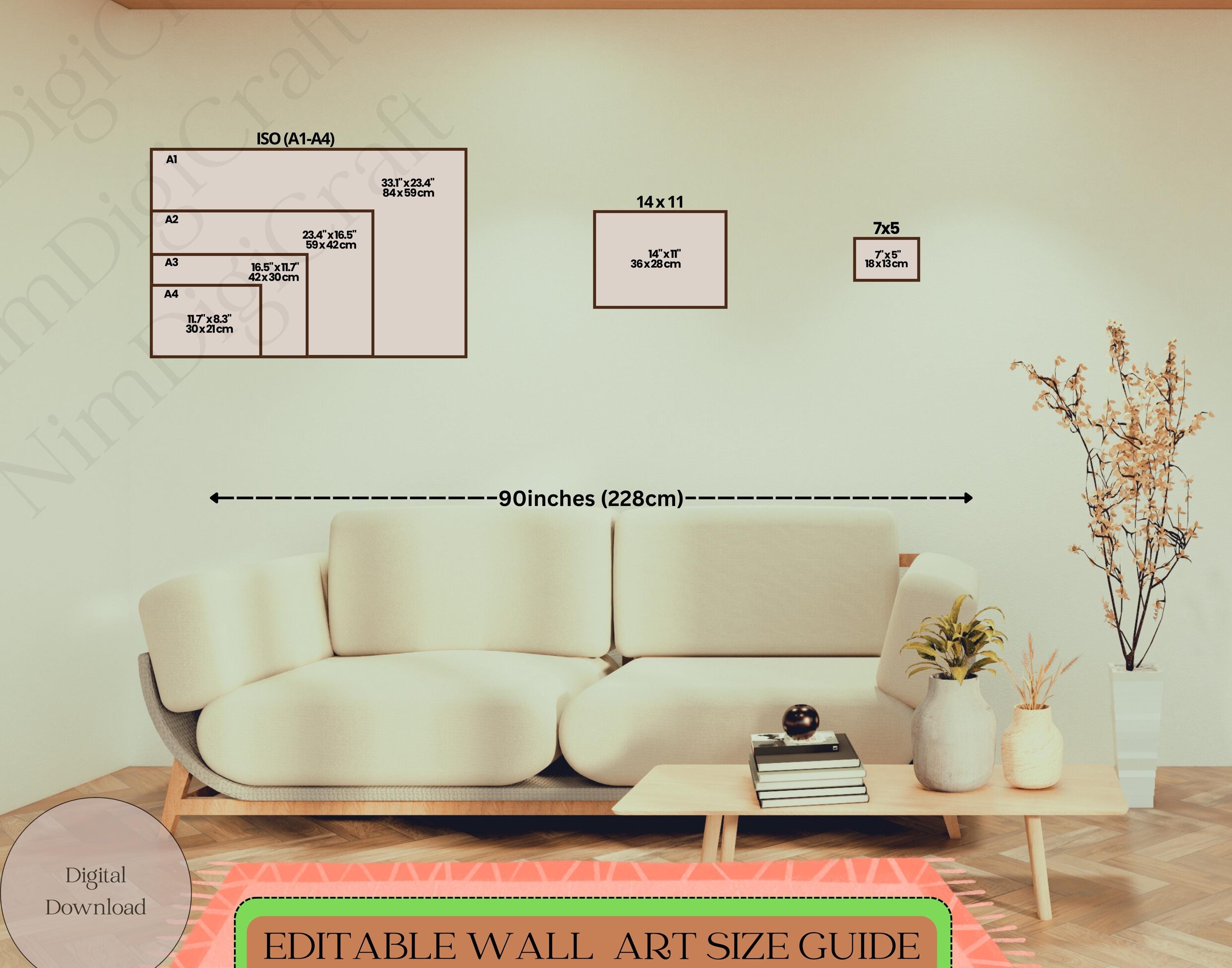 Wall Art Size Guide, Wall Display Guide, Frame Aspect Ratio, Print Size ...