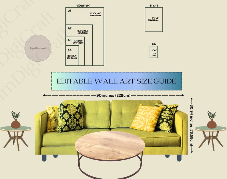 Wall Art Size Guide, Wall Display Guide, Frame Aspect Ratio, Print Size ...