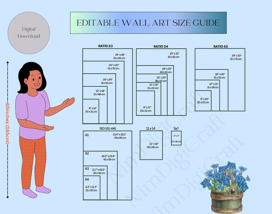 Wall Art Size Guide, Wall Display Guide, Frame Aspect Ratio, Print Size ...