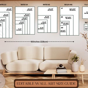 Wall Art Size Guide, Wall Display Guide, Frame Aspect Ratio, Print Size ...