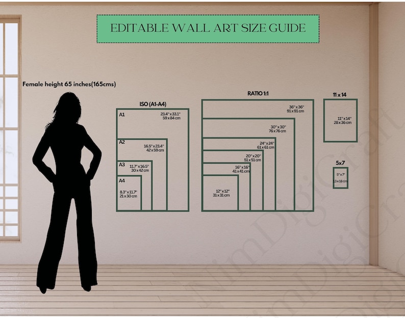 Wall Art Size Guide, Wall Display Guide, Frame Aspect Ratio, Print Size ...
