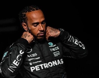 F1 Lewis Hamilton Petronas 2022 Mercedes Benz Printed Suit Go Kart ...
