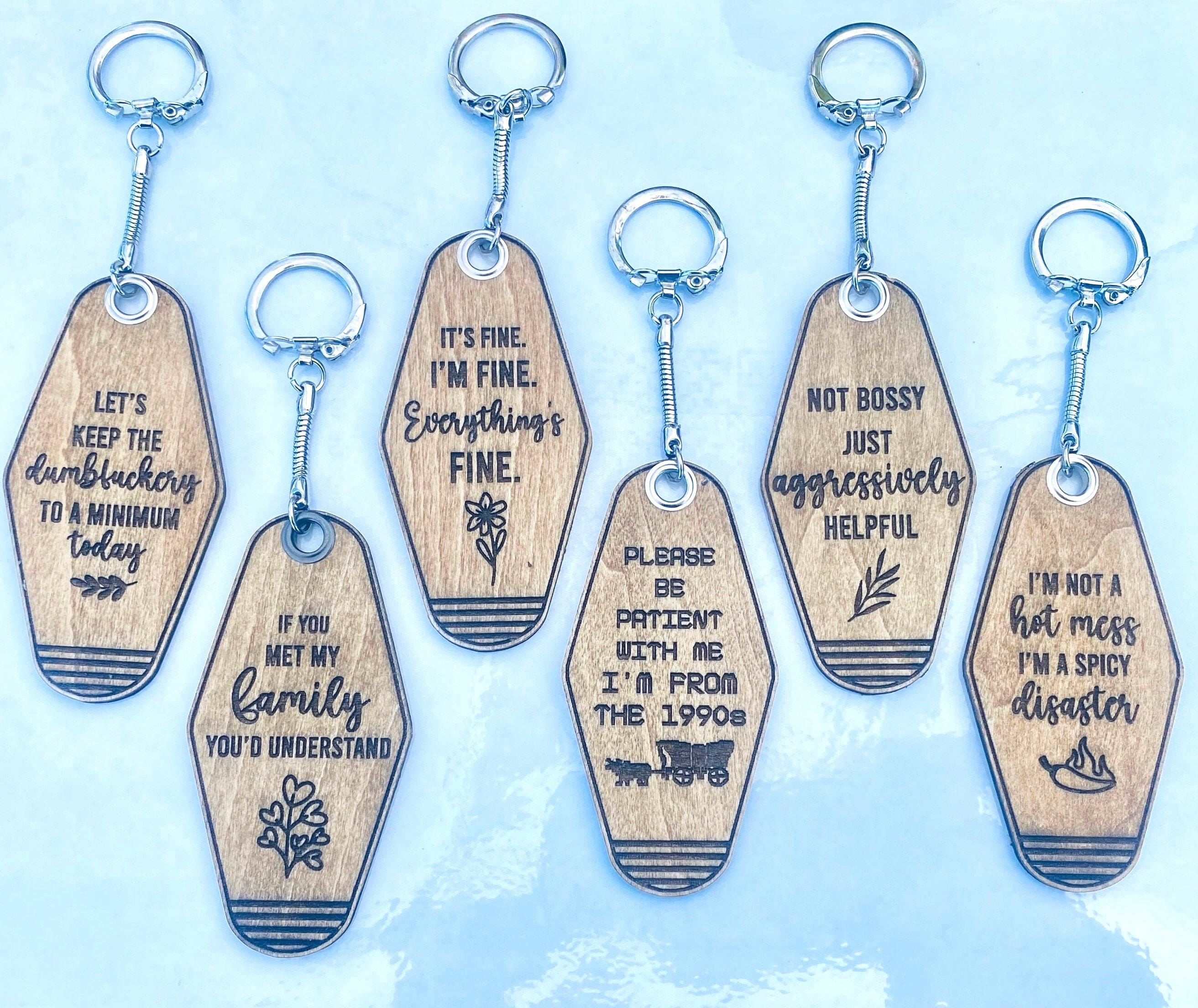 Sassy Keychains - Laser Engraved - Etsy