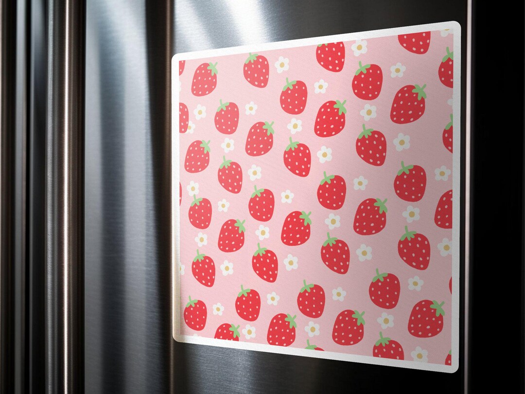 Cute Strawberry Magnet Set, Kitchen Fridge Decor, Fun Food-themed Gift ...