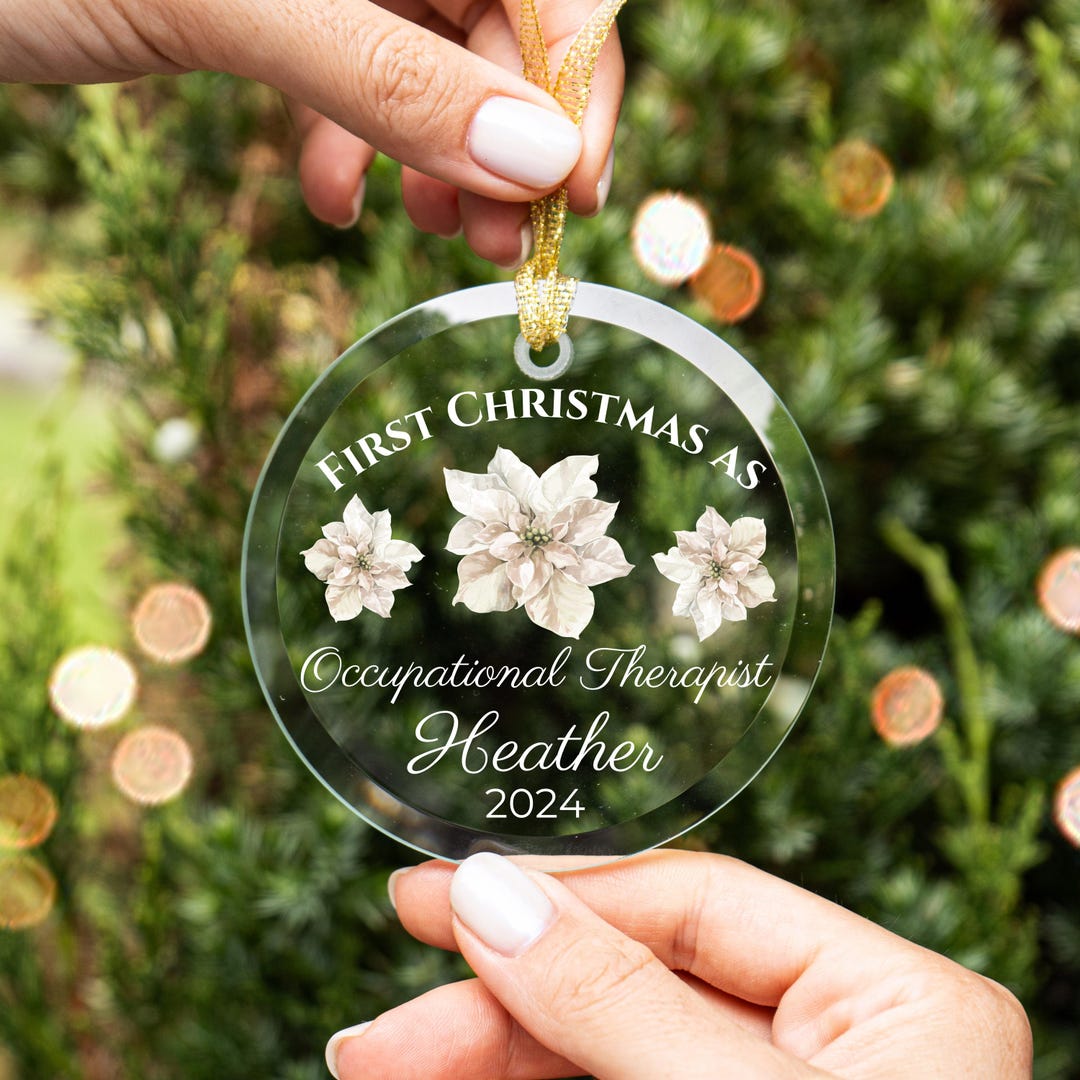 Custom GLASS Occupational Therapist Ornament, Personalized Ornament ...