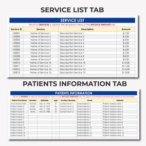 Healthcare Invoice Generator, Medical Billing Form, Doctor Payment ...
