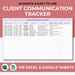 Client Communication Tracker Template, Customer Communication Log ...