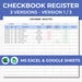 Checkbook Register Excel Spreadsheet & Google Sheets Template ...