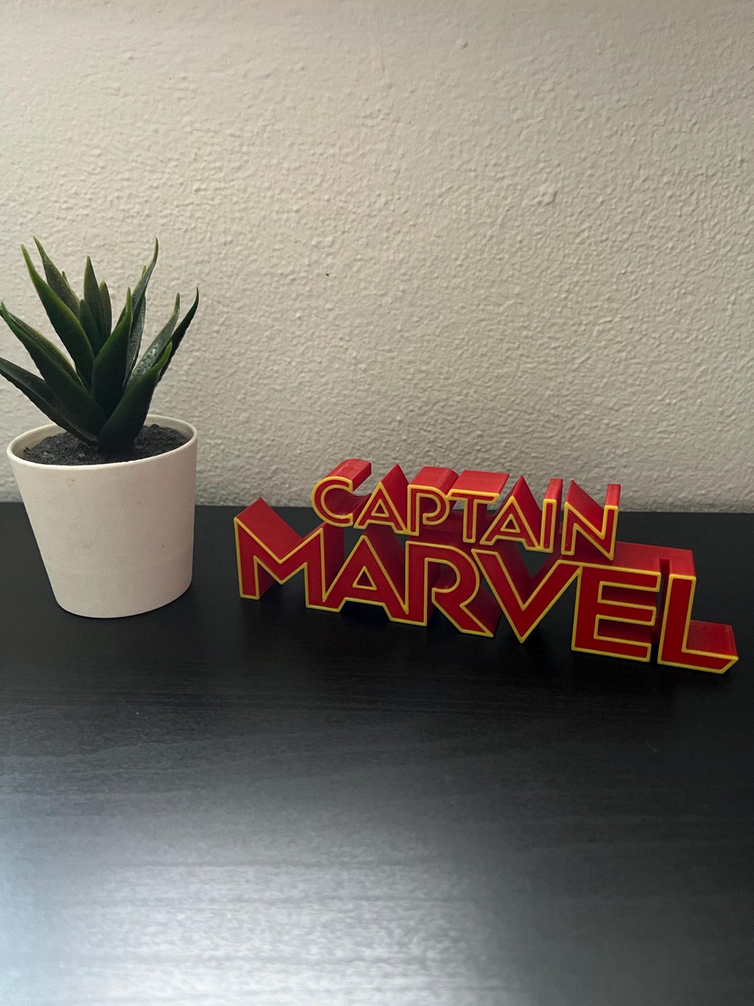 Captain Marvel Logo Fan Sign 3D Printed Marvel Art High-quality ...