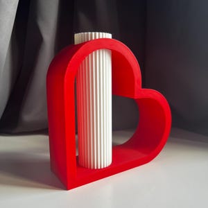 Modern Heart Vase 3D Printed Love Décor Elegant Floral Display for Home ...