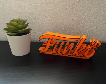 Funko Logo Fan Sign 3D Printed Decor for Pop Culture Collectors Perfect ...