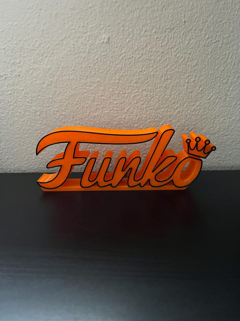 Funko Logo Fan Sign 3D Printed Decor for Pop Culture Collectors Perfect ...
