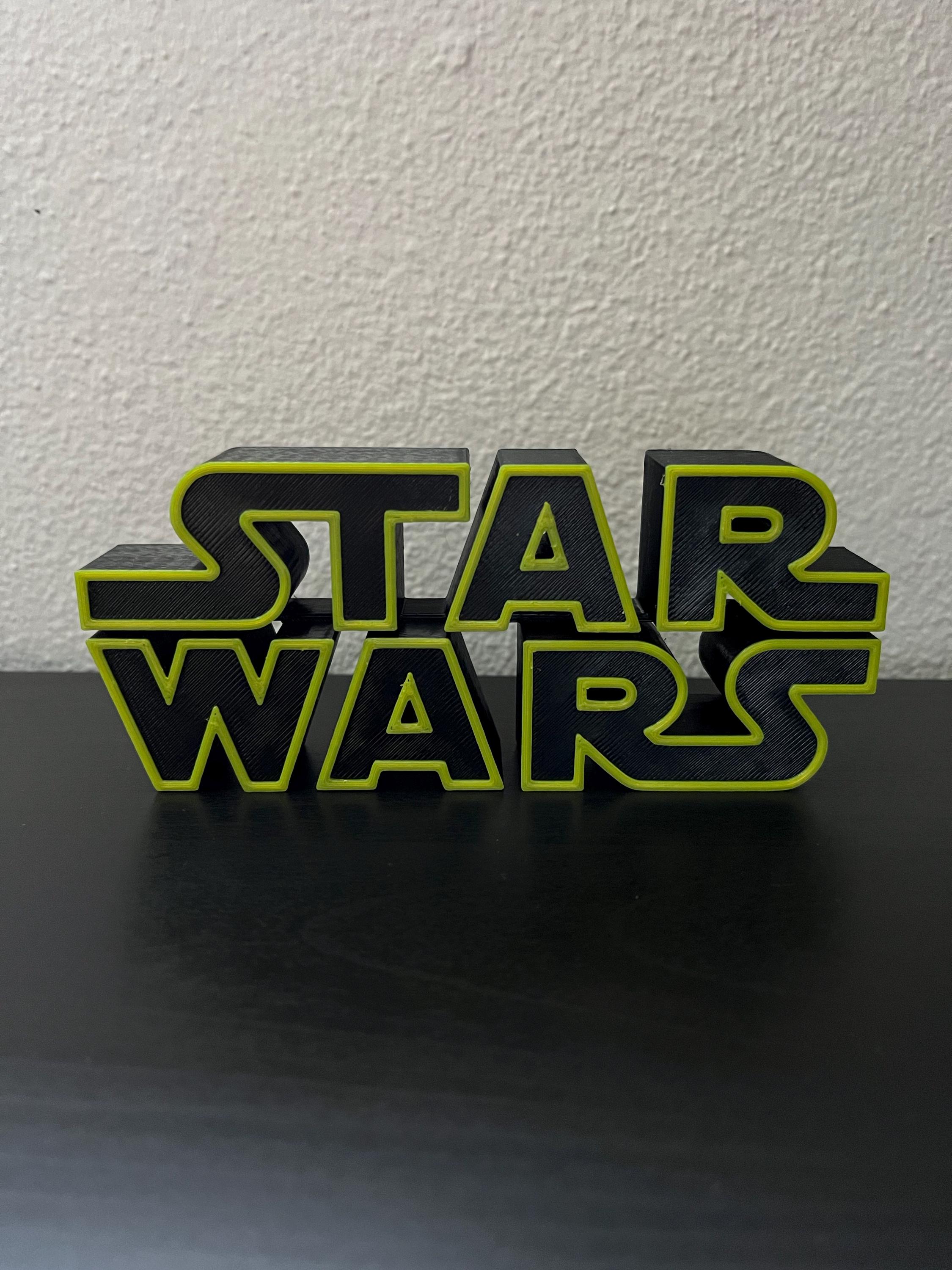 Star Wars Logo Fan Sign 3D Printed Decor for Sci-fi Fans High-quality ...