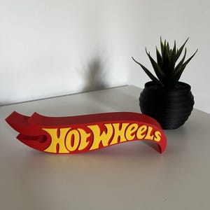 Hot Wheels Logo Fan Sign | 3D Printed Collectible Decor | High-quality ...
