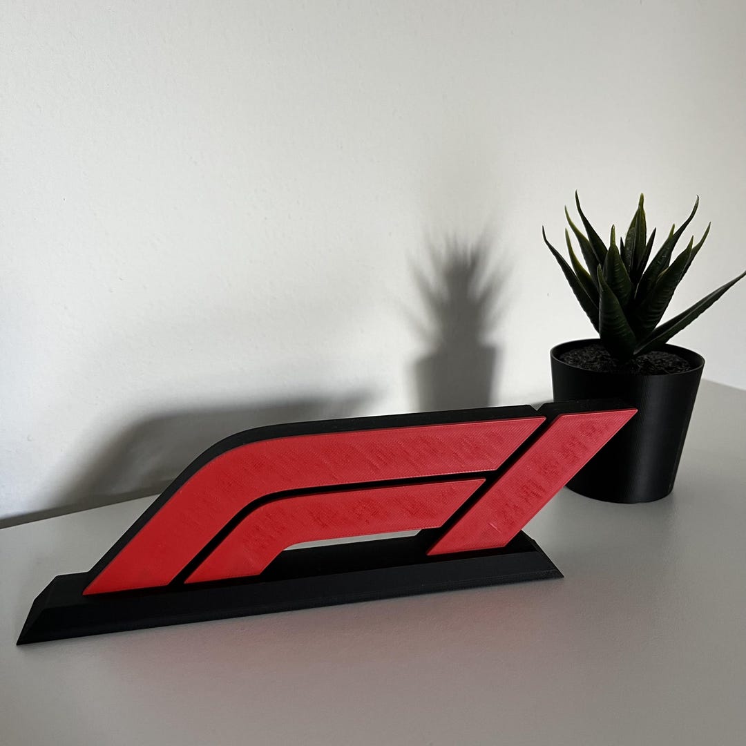 F1 Logo Fan Sign 3D Printed Formula 1 Decor Perfect Gift for Motorsport ...