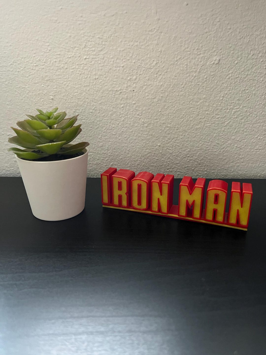 Iron Man Logo Fan Sign 3D Printed Marvel Art High-quality Collectors ...