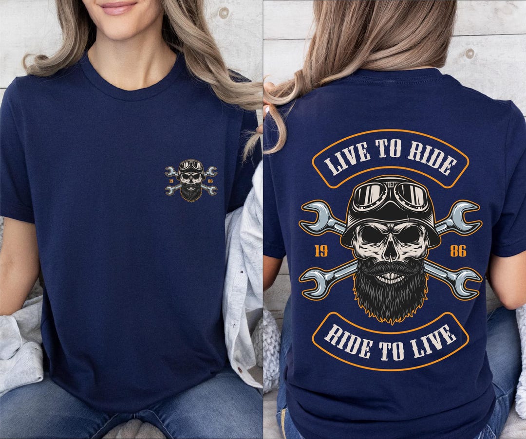 Live to Ride Shirt Motorcycle Tshirt Biker Gift Biker T-shirt ...