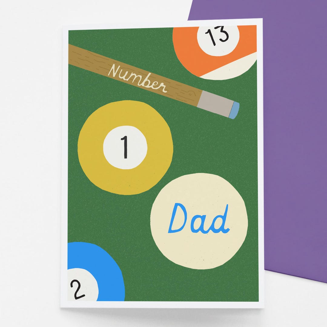 Father's Day Pool Number 1 Dad Card - Etsy