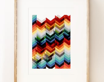 Chevron Art Print | Etsy