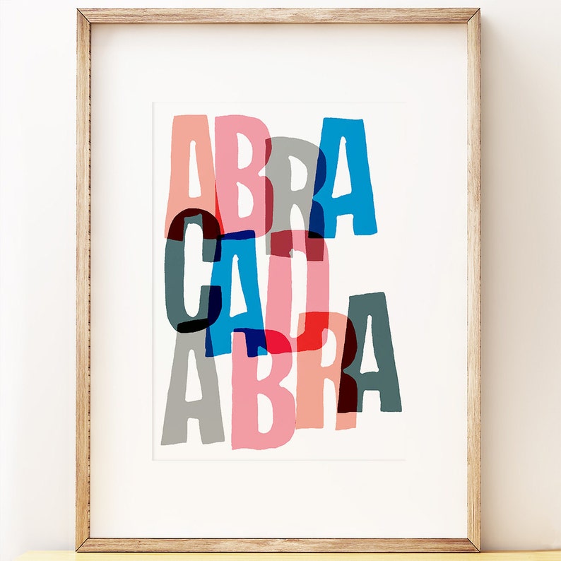 Abracadabra Hand Lettered Magic Inspired Art Print for - Etsy