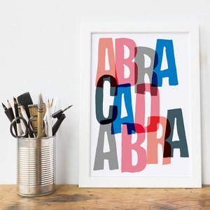 Abracadabra Hand Lettered Magic Inspired Art Print for - Etsy