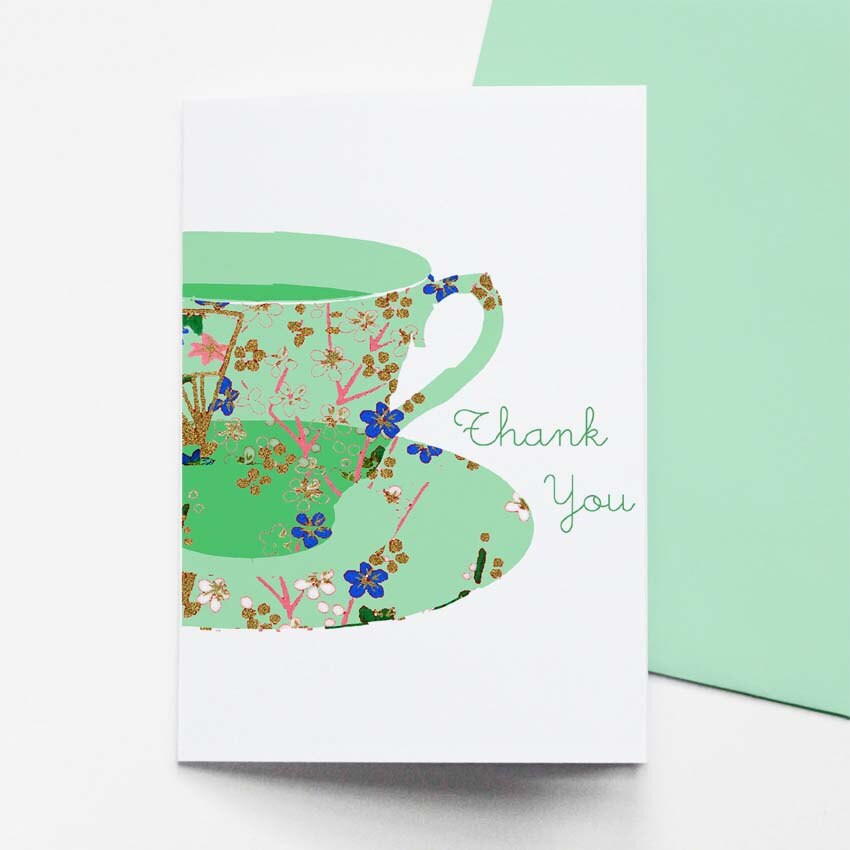 Teacup - Thank You Card - Etsy