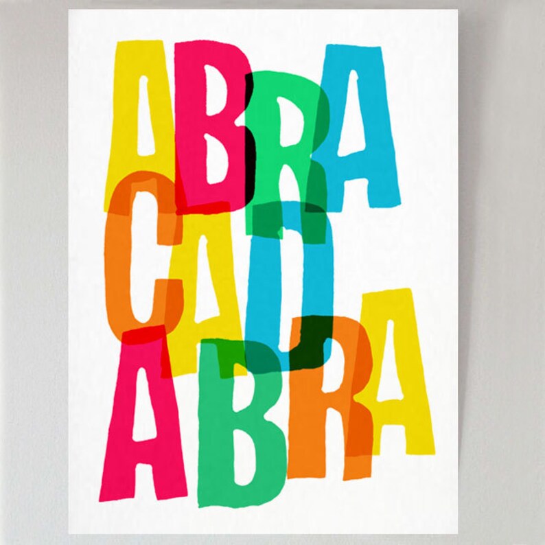 Abracadabra Hand Lettered Magic Inspired Art Print for - Etsy