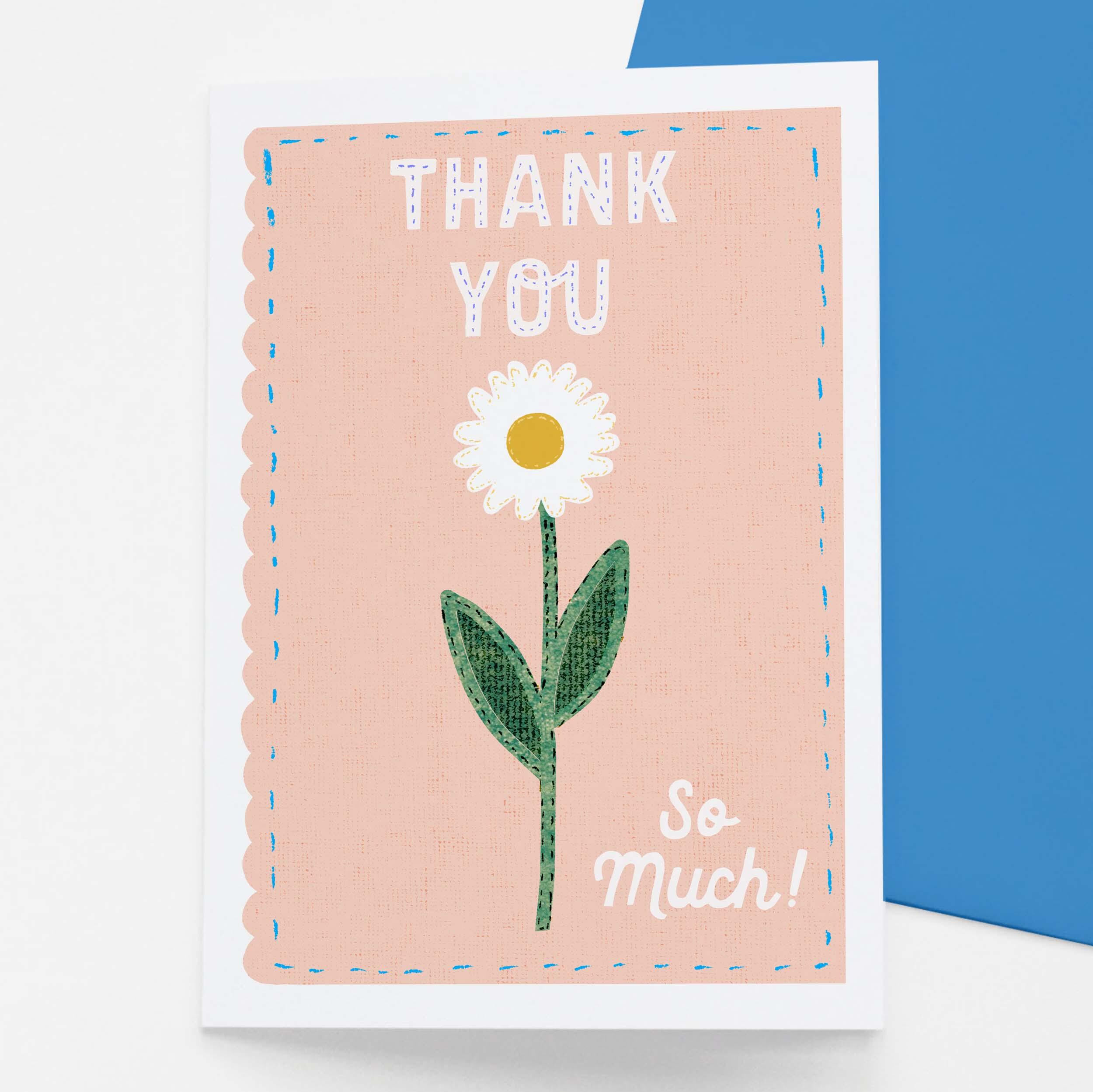 Daisy Thank You Card - Etsy