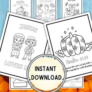 Christian Thanksgiving Coloring Pages| Faith-inspired Digital Download ...