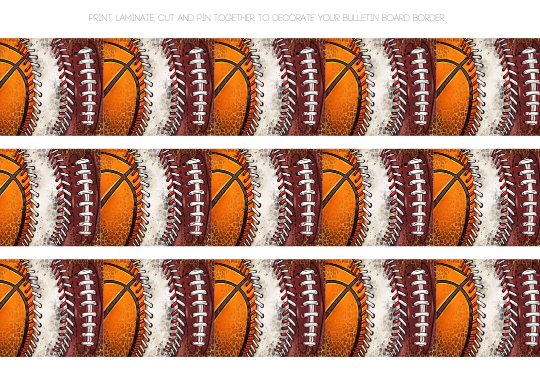 Digital Sports Themed Bulletin Board Border - Ignite Teamwork, Appeal ...