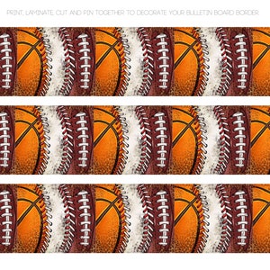 Digital Sports Themed Bulletin Board Border - Ignite Teamwork, Appeal ...