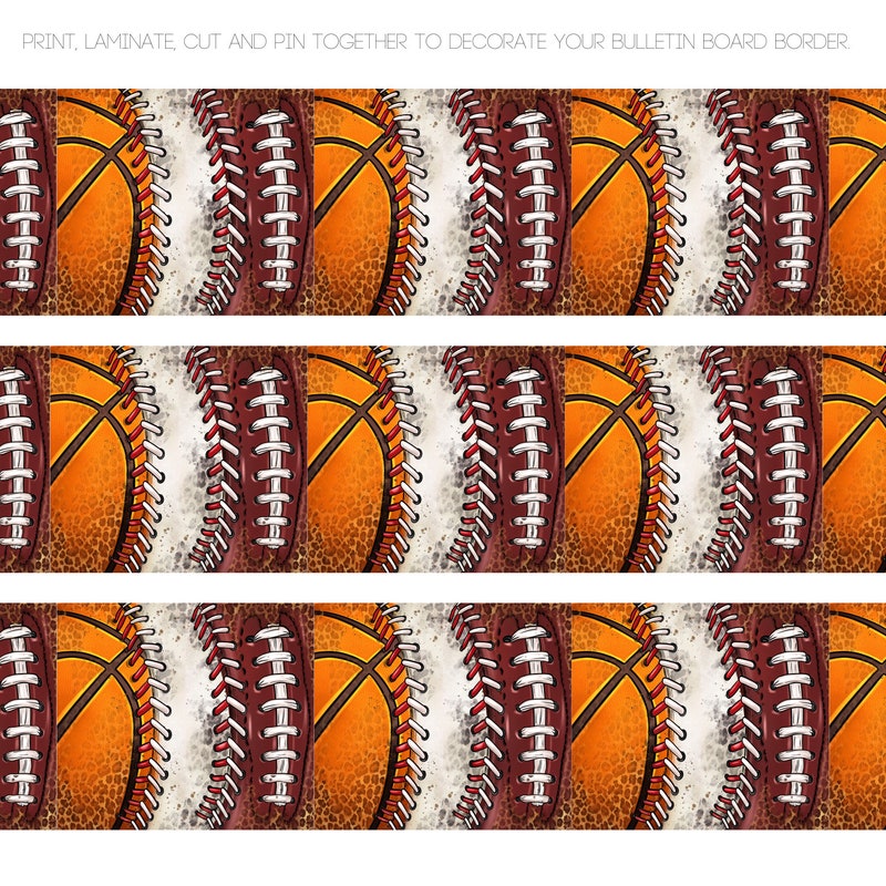 Basketball Border - Etsy